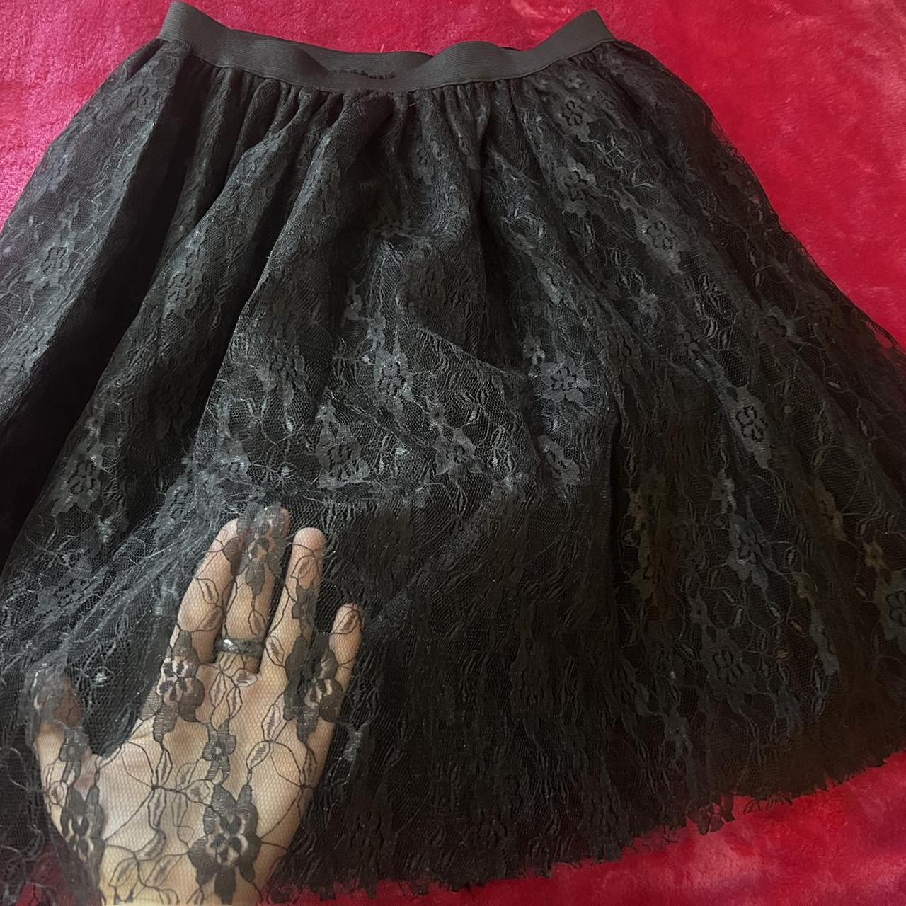 black gothic lace tutu skirt ♱ fits: XS or XXS - Depop