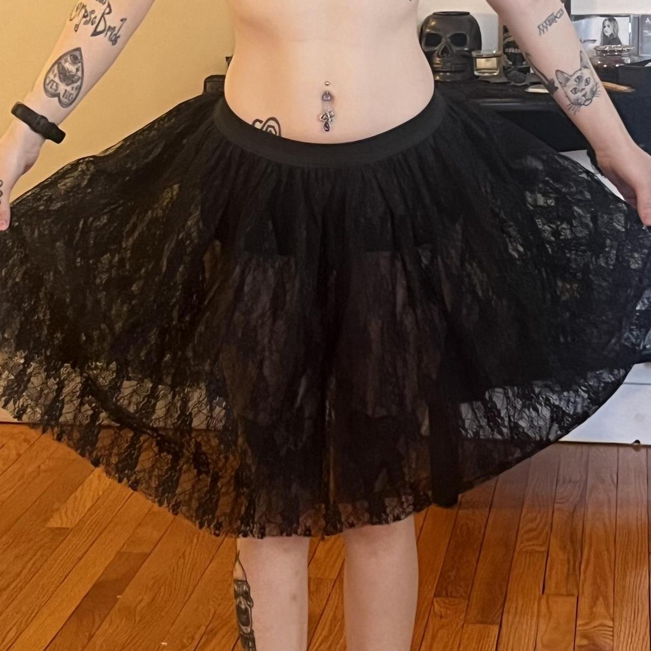 black gothic lace tutu skirt ♱ fits: XS or XXS - Depop