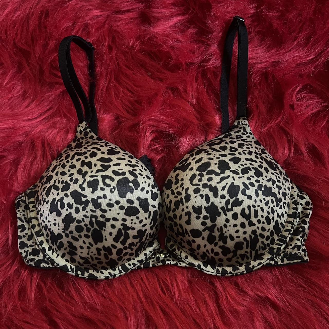 mcbling leopard print bombshell push up bra by... - Depop
