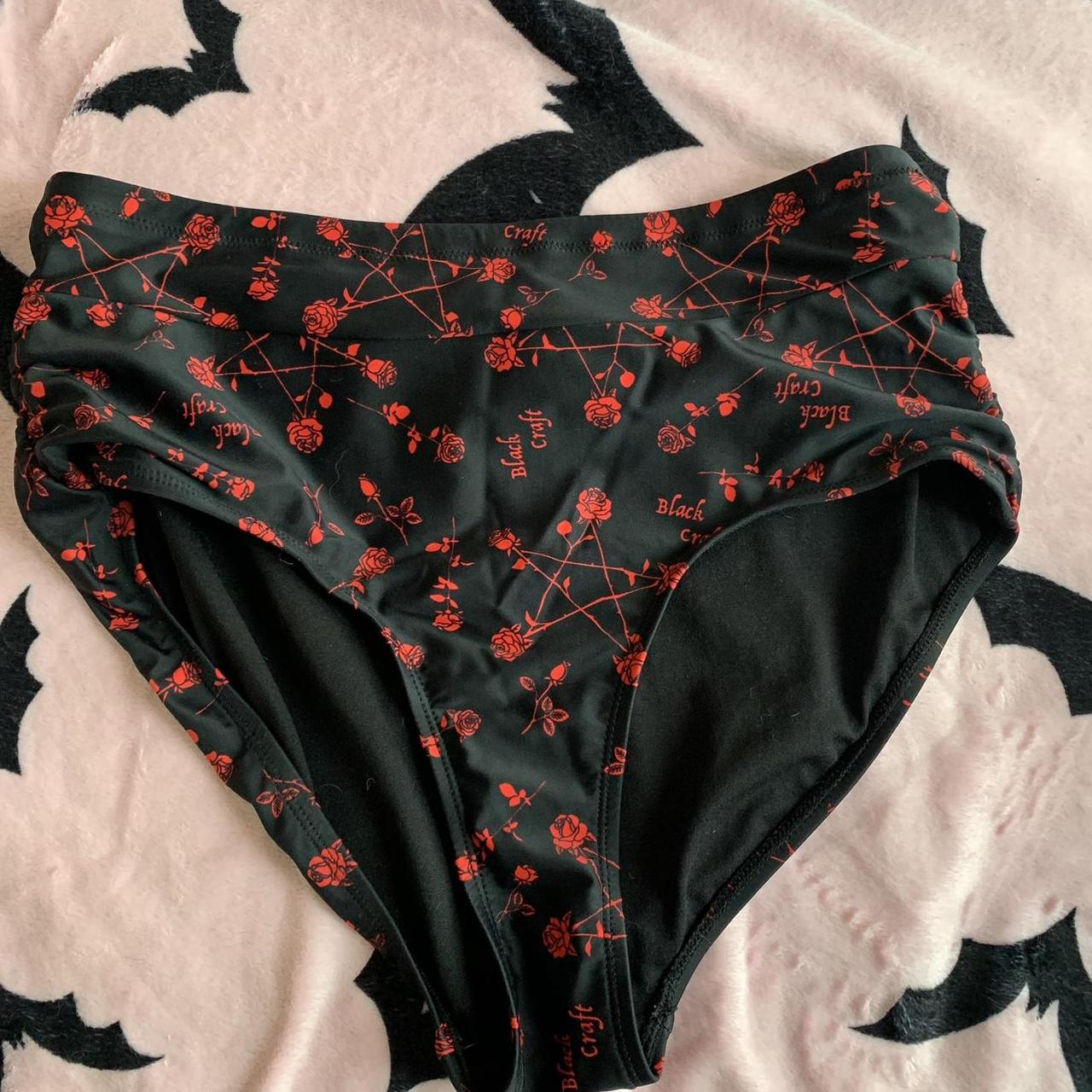 Blackcraft Cult Pentagram Rose swim bottoms Size... - Depop