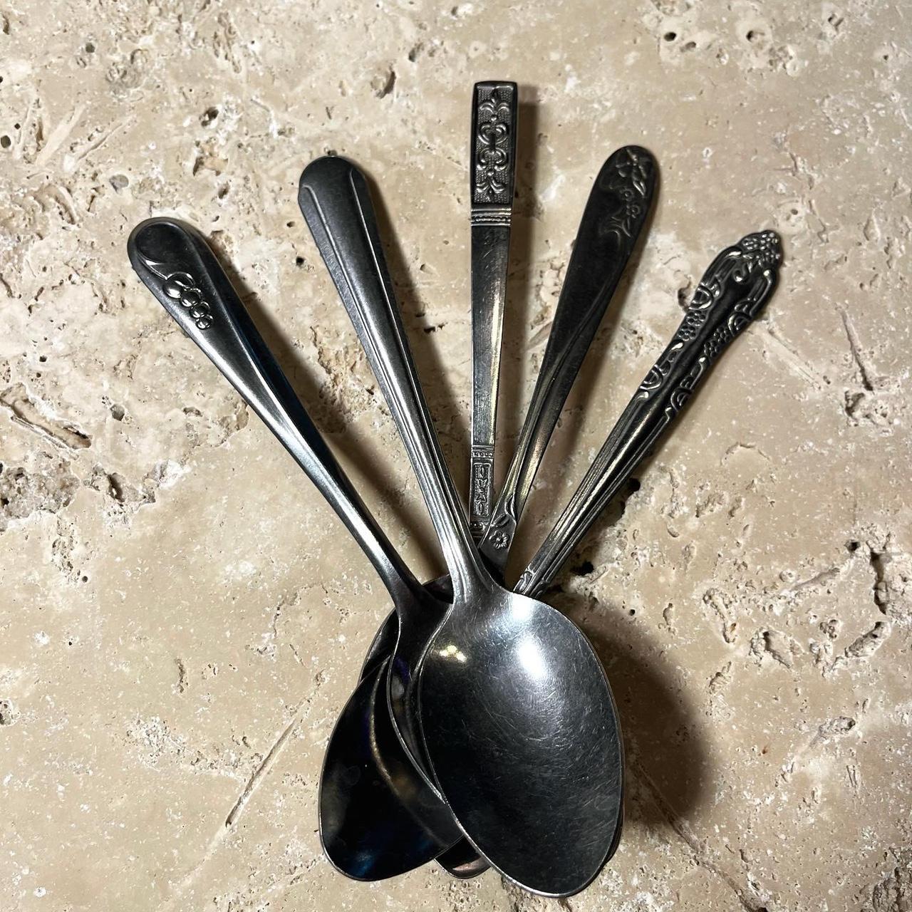 Set of 5 vintage stainless steel tea spoons All... - Depop