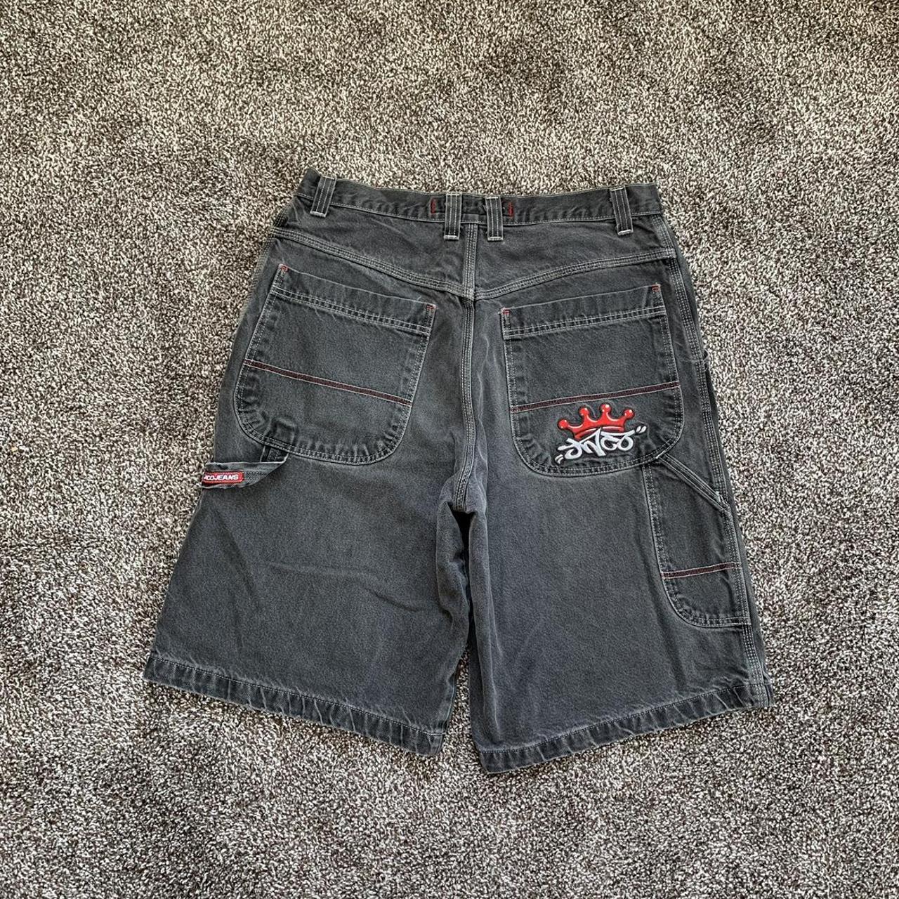 VINTAGE 90s GREY CROWN JNCO CARPENTER JORTS SEND... - Depop