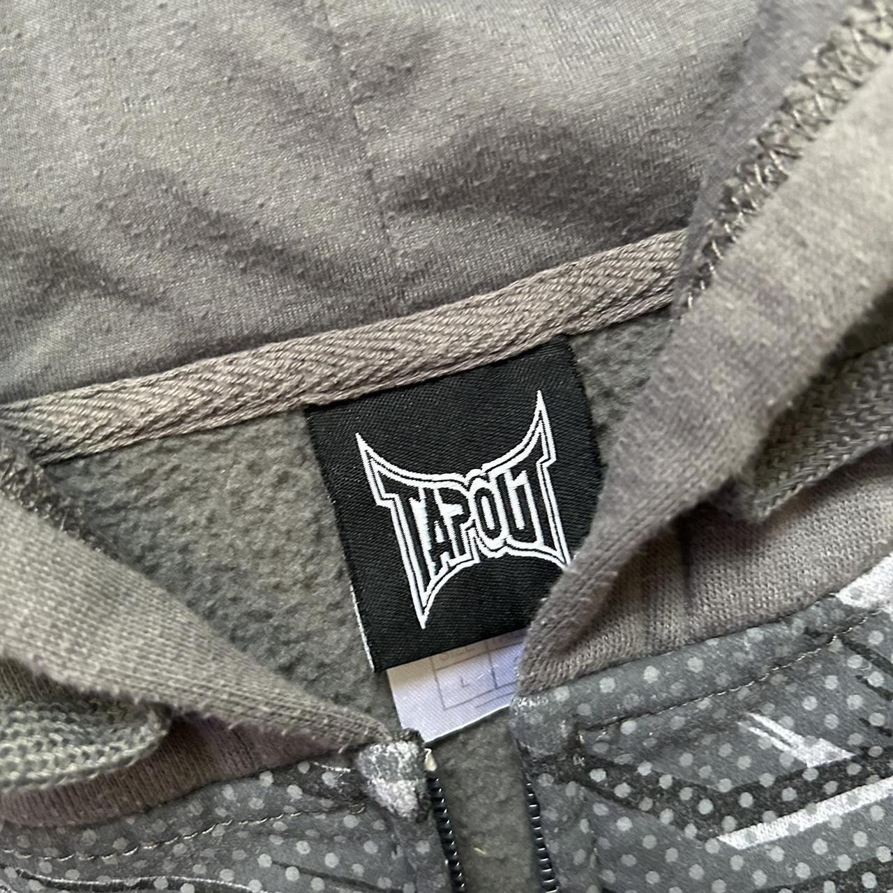 Y2K GRUNGE TAPOUT ZIP UP HOODIE large zipper is... - Depop