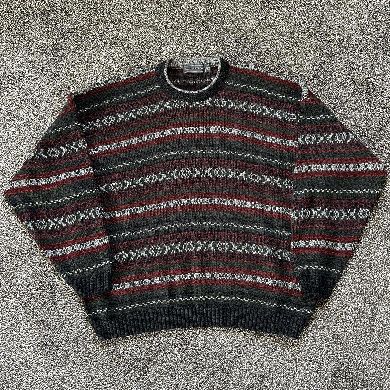 VINTAGE ALEX G STYLE OVERSIZED GRANPA SWEATER marked... - Depop