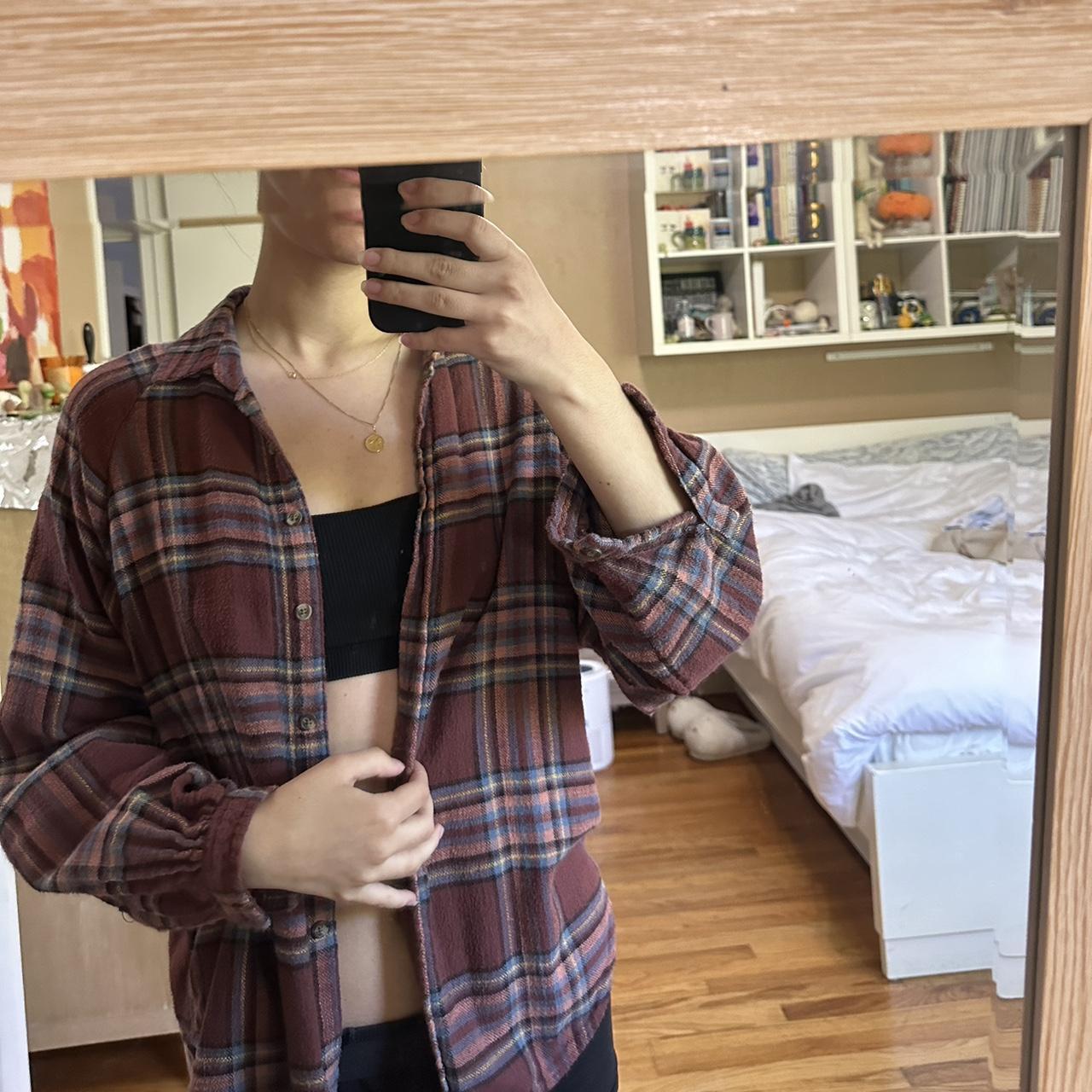 cozy flannel. has some pilling but overall v good... - Depop