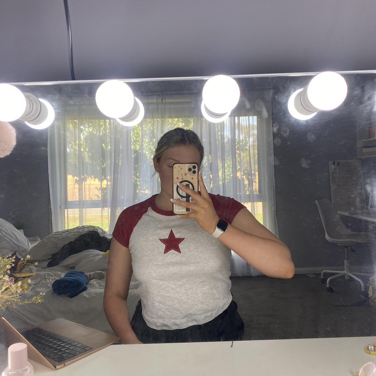 Factorie crop star top 🤍 ️ Size: L - Depop