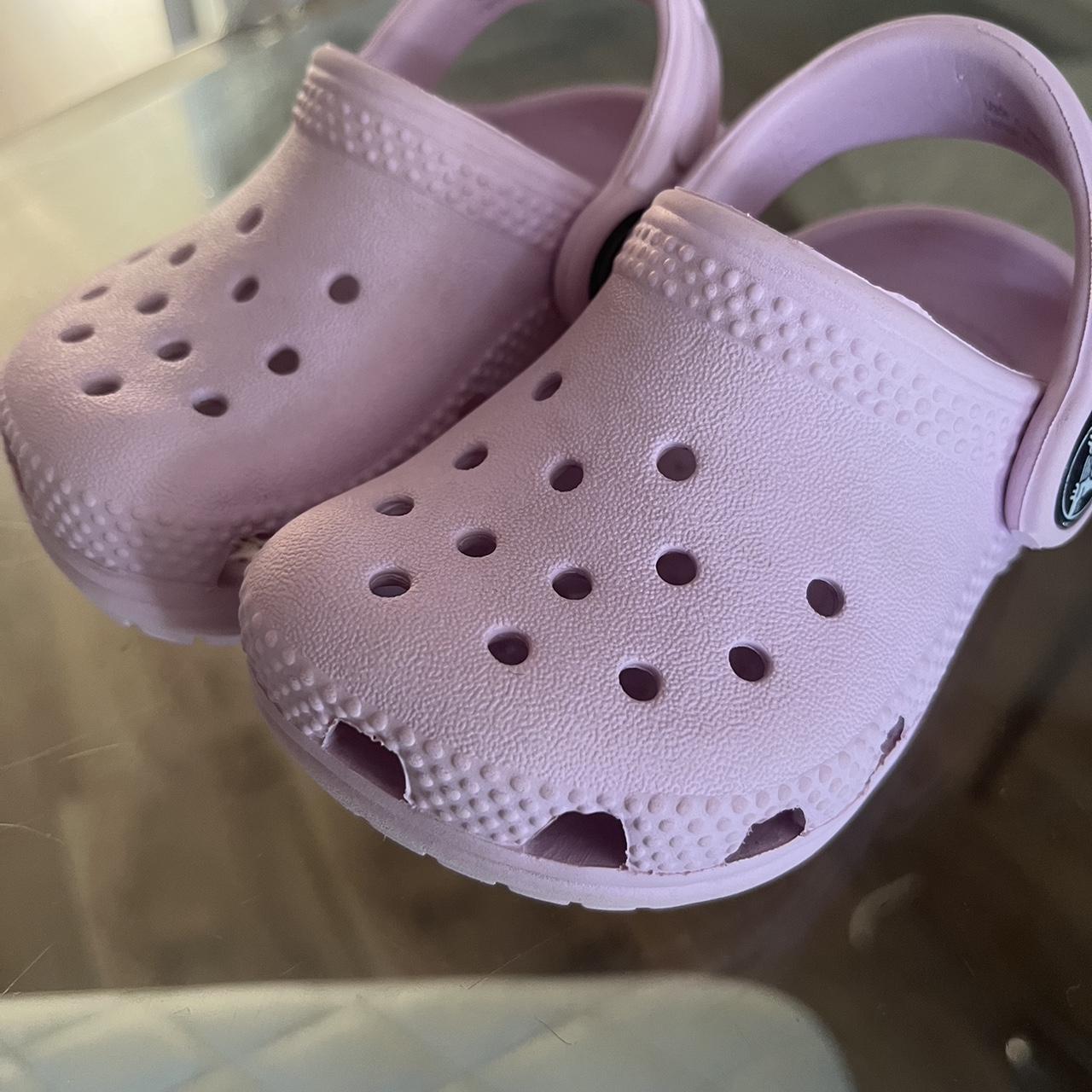 Infant crocs basically brannew size 4 infant baby girl. - Depop