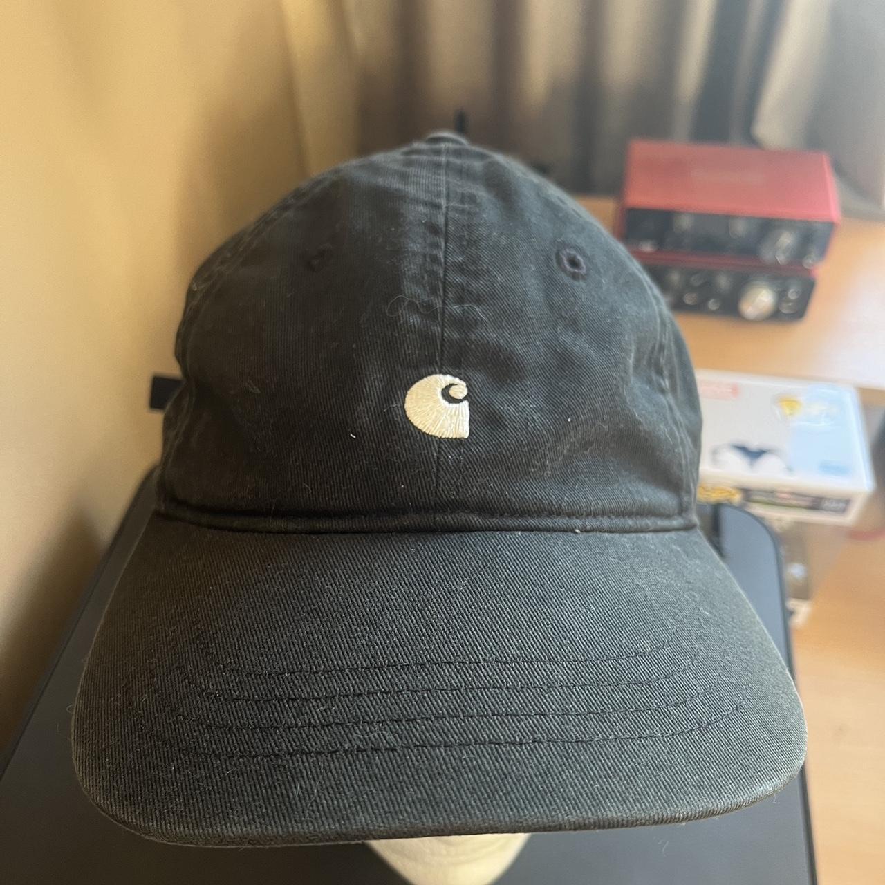 Carhartt WIP Black Madison Logo Cap Heavily worn,... - Depop
