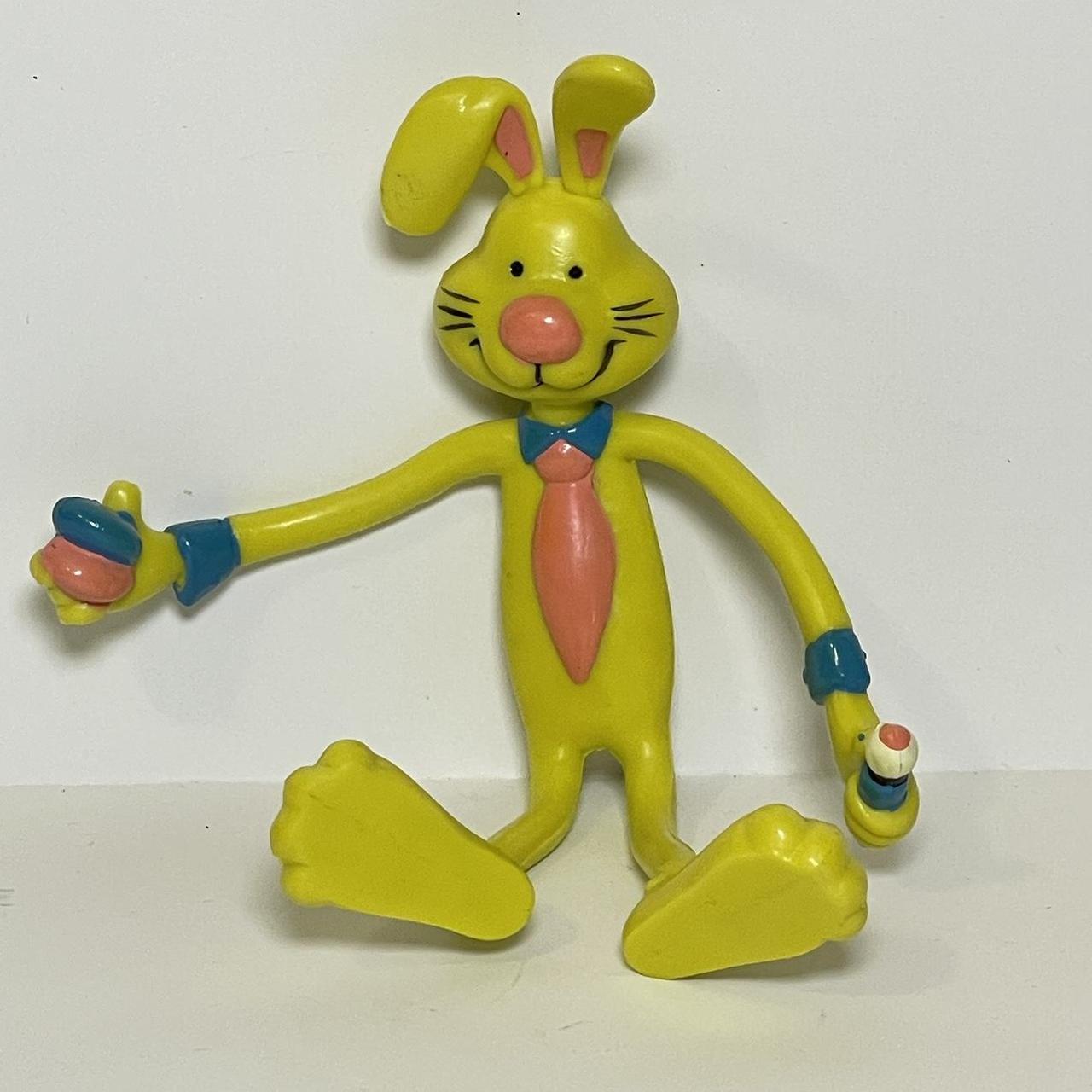 Vintage Bendable Rabbit White Rabbit Singer with Mic... - Depop