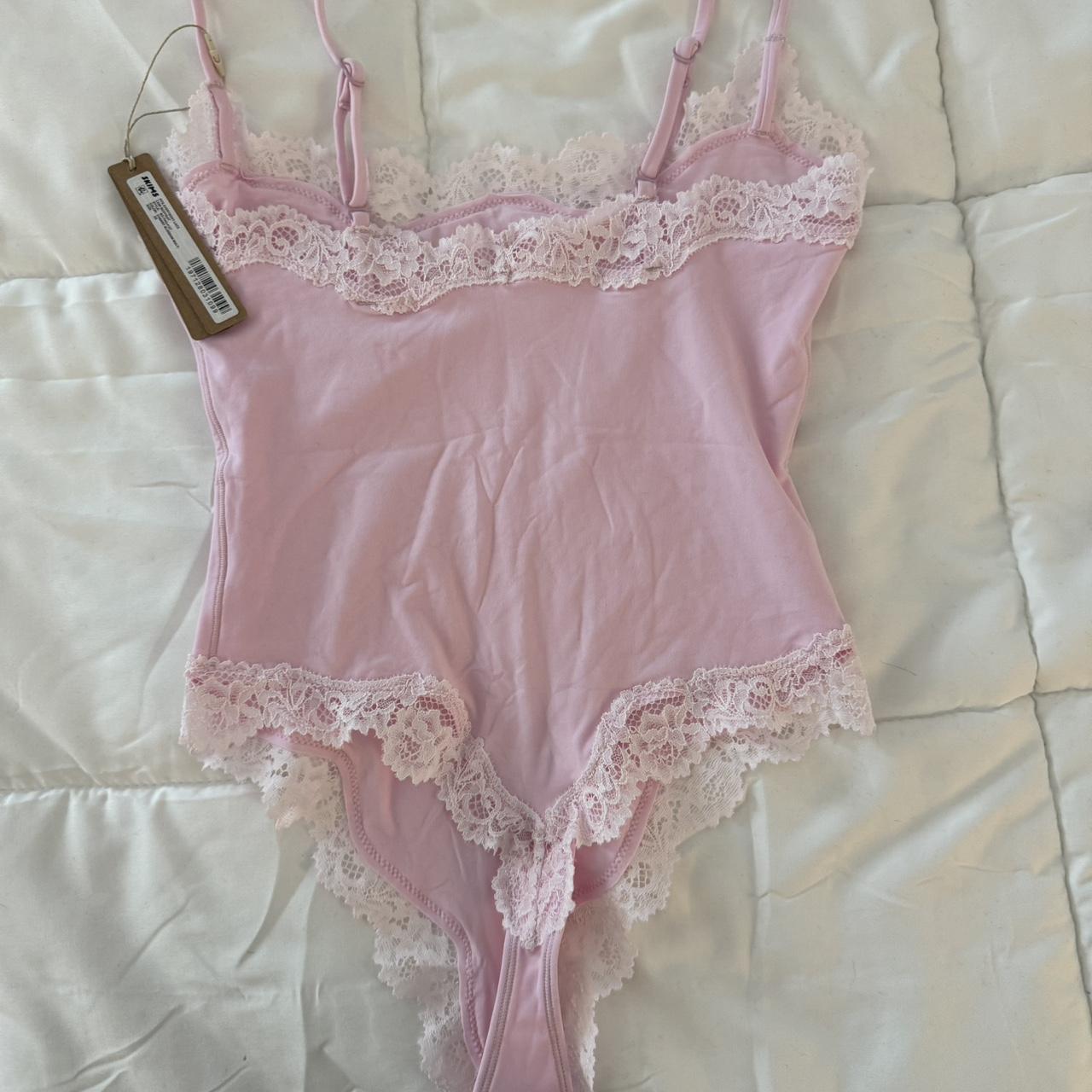SKIMS CHERRY BLOSSOM LACE BODYSUIT Skims valentines... - Depop