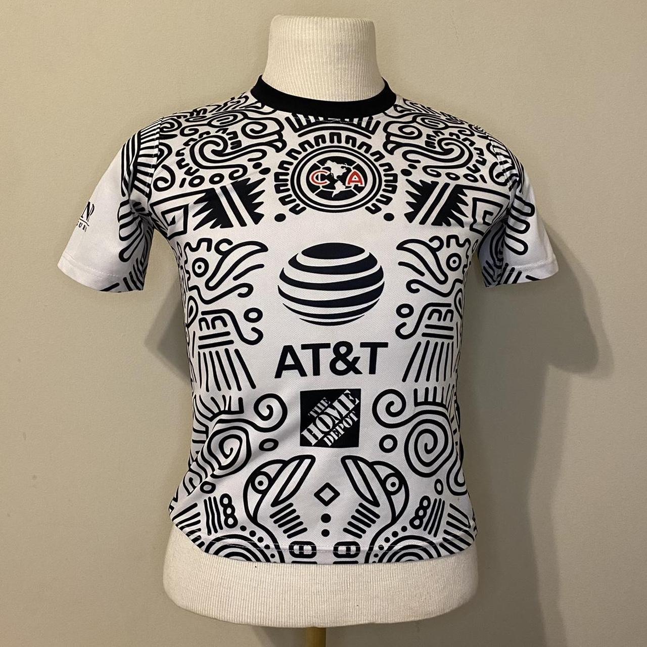 Club America Black and White Aztec Jersey Women’s... - Depop