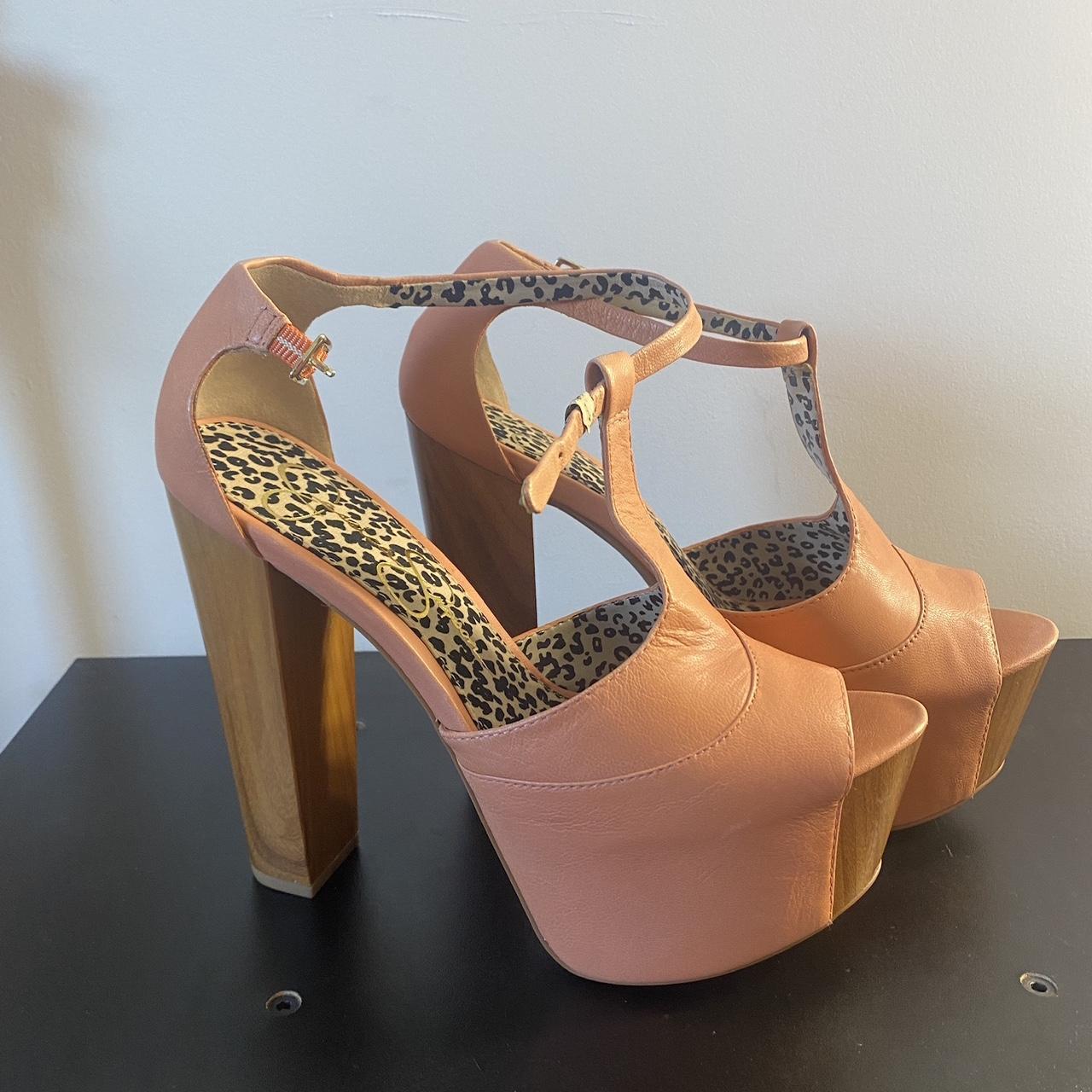 JESSICA SIMPSON: platform wooden effect... - Depop