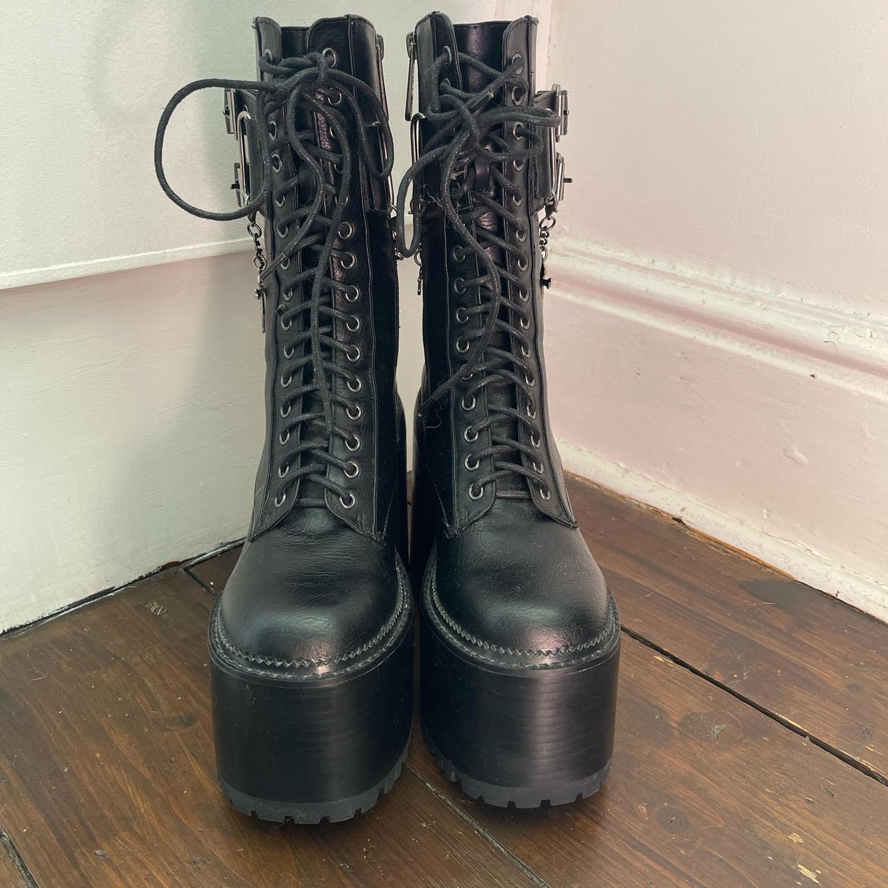 KILLSTAR Rogue boots with cross charms. Never... - Depop