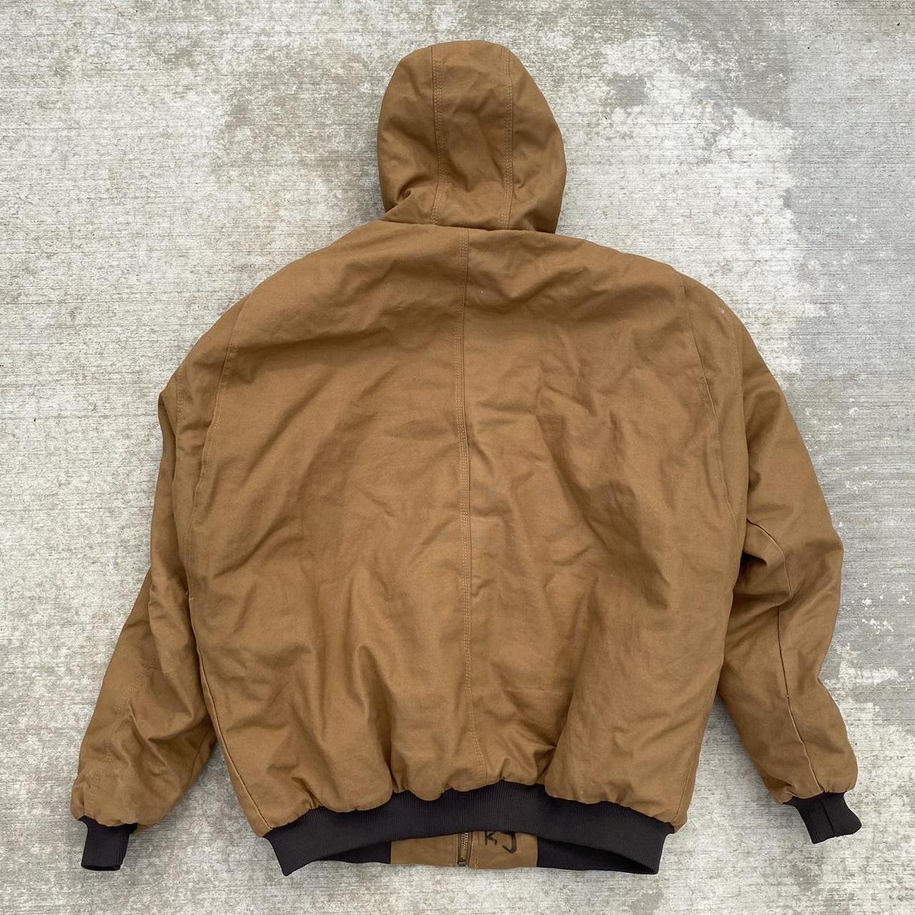 Brown tan Heavy duty work jacket. Brown workwear... - Depop