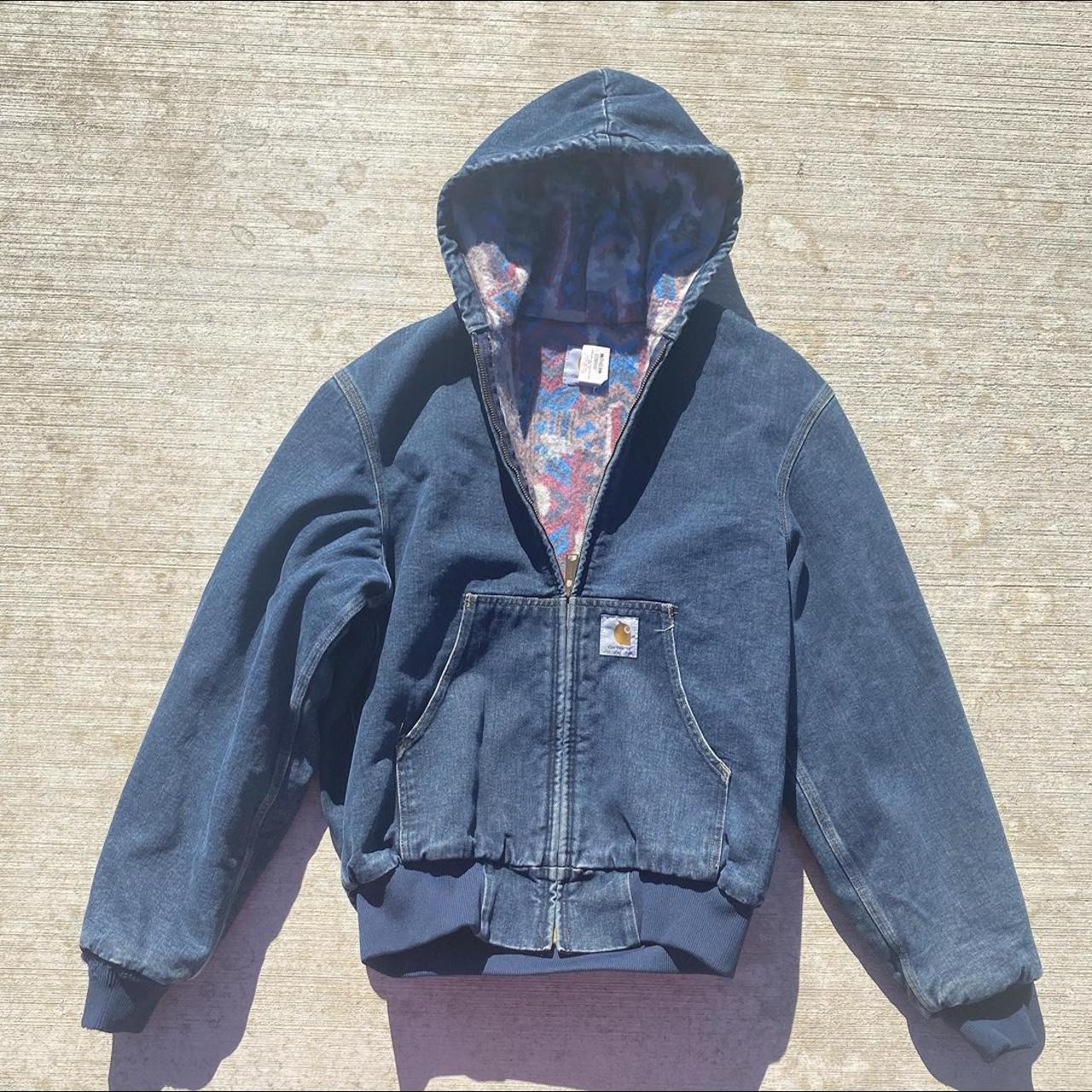 Extremely Rare Carhartt Aztec Print lined hooded... - Depop