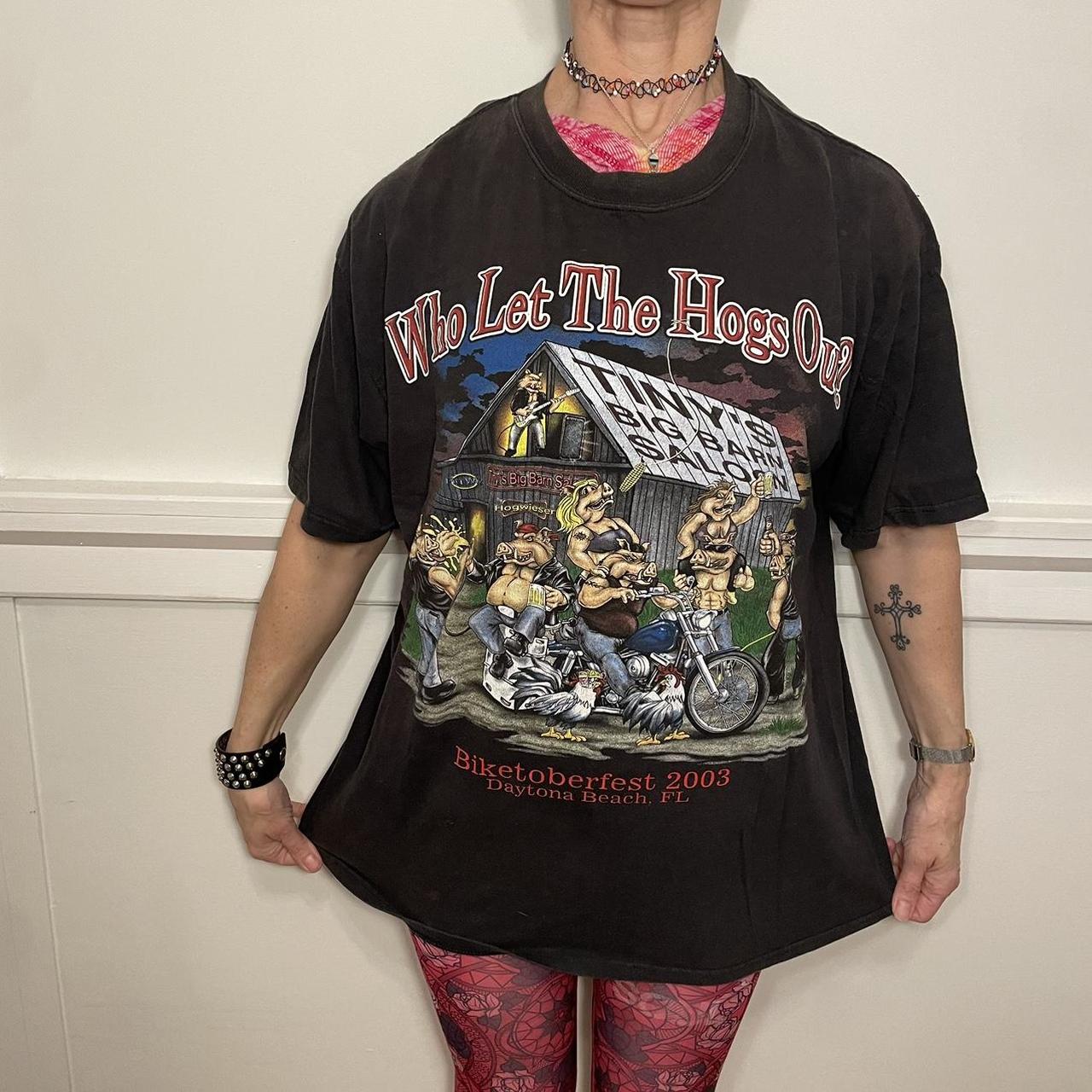 Who let the hogs out t shirt Nike week Size large - Depop