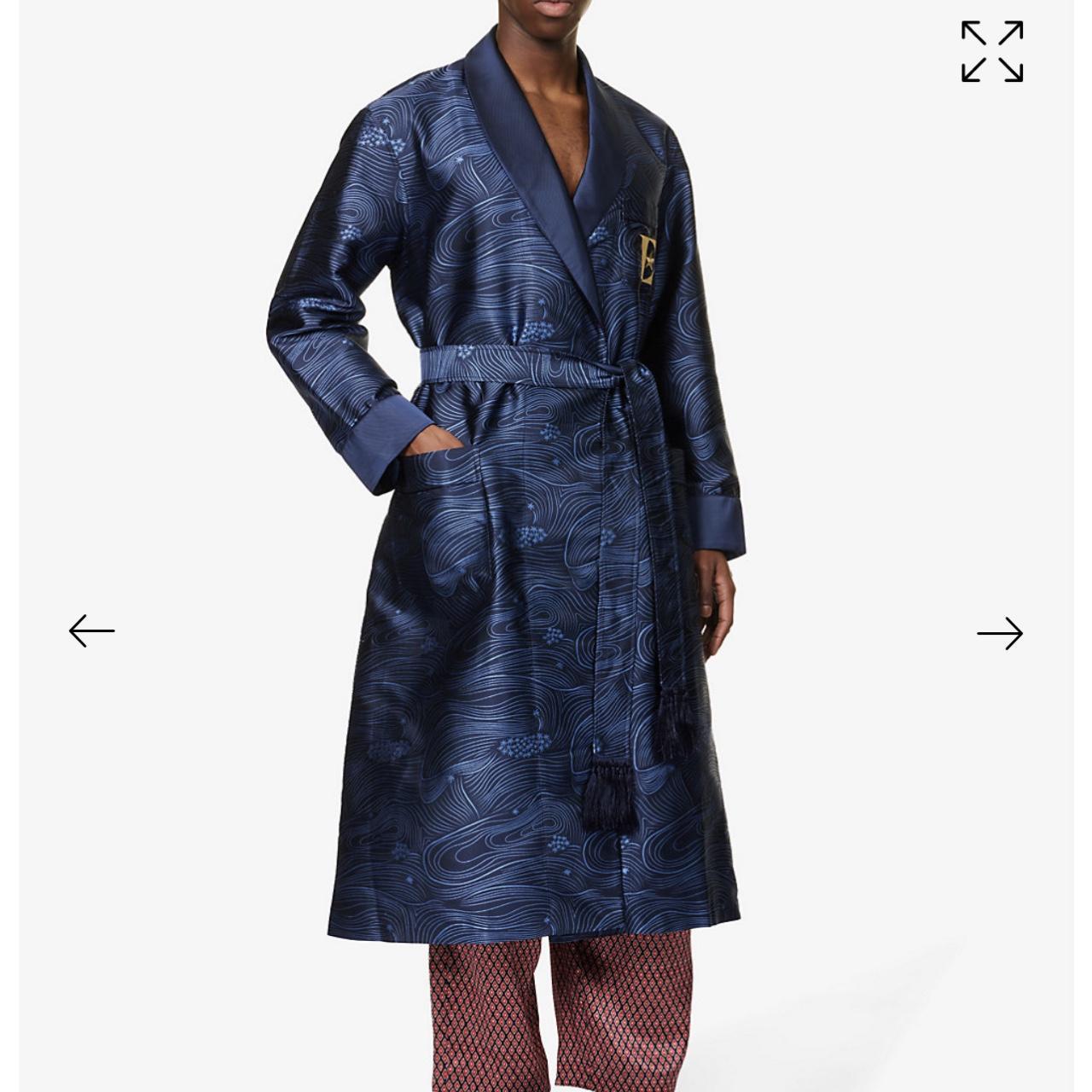 Elton John x derek rose silk robe | Depop