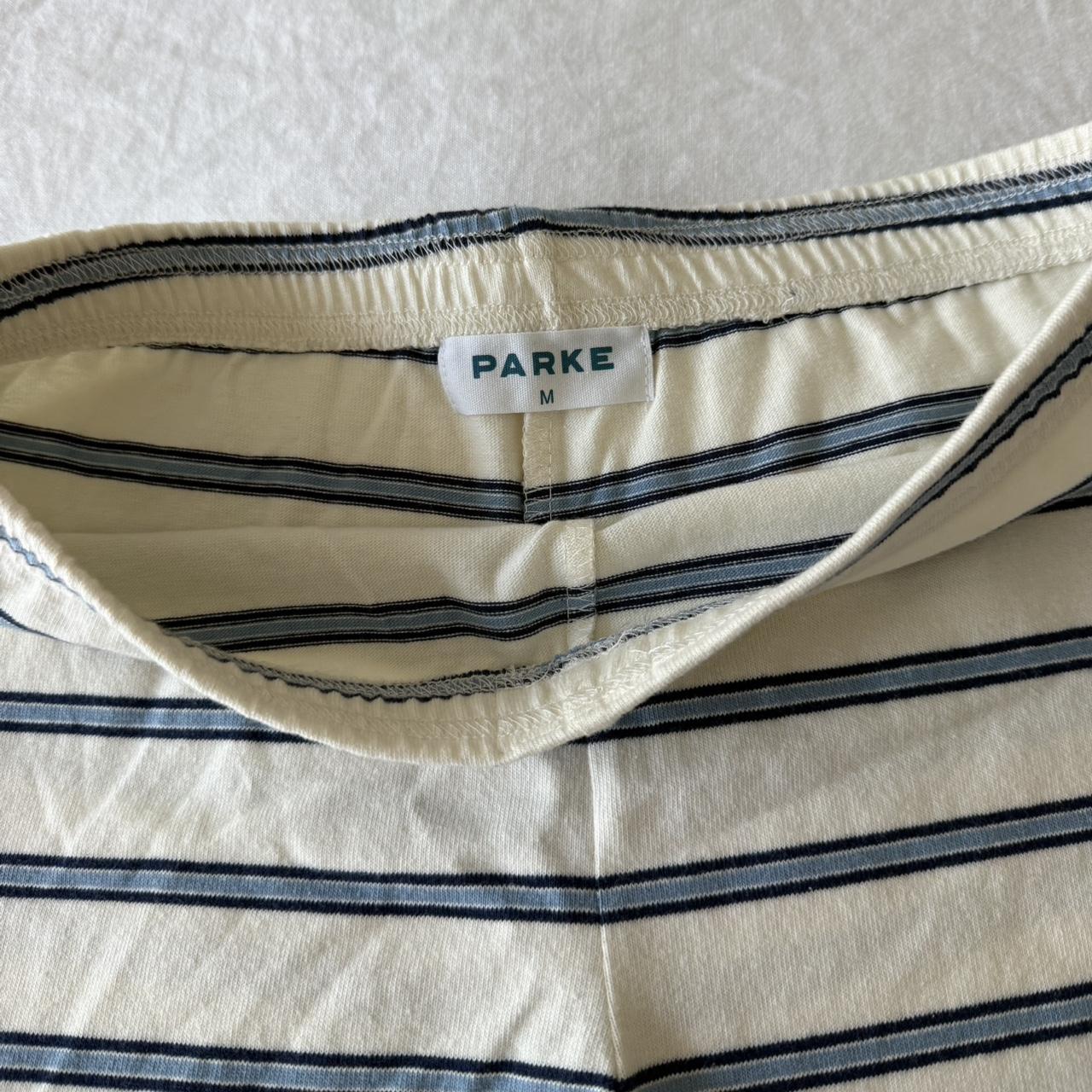 Parke Maggie and Emma collab cotton striped shorts!... | Depop