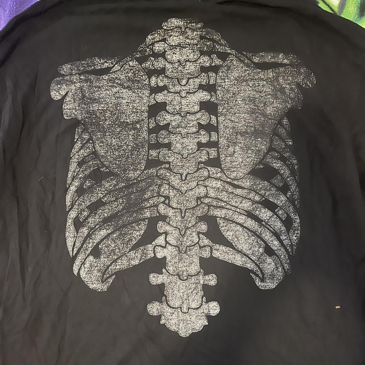 Misfits style rib cage long sleeve t-shirt by... - Depop