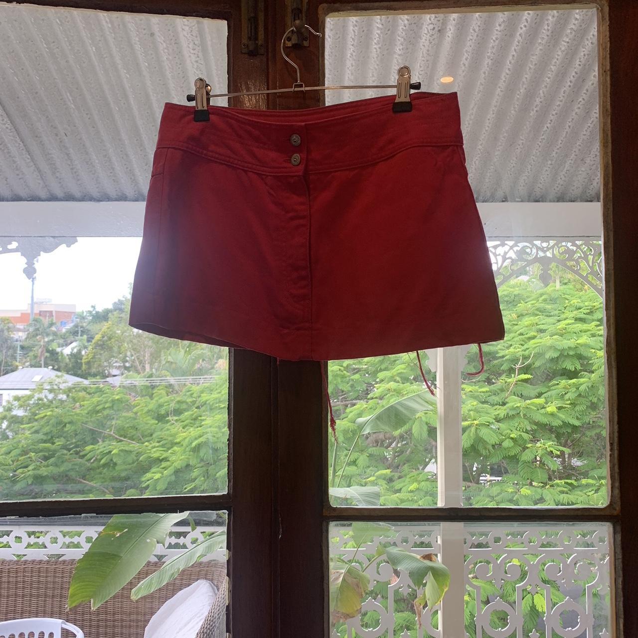 Bright Pink Mini Skirt Looks Red Cause Of Lighting Depop