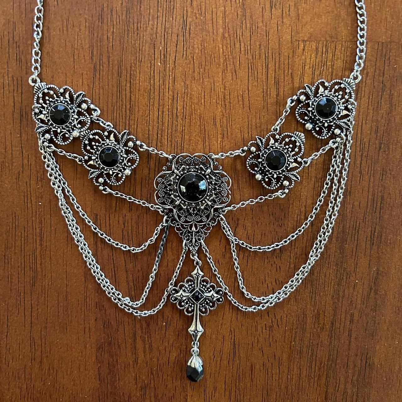 Costume jewelry draped vampire necklace... - Depop