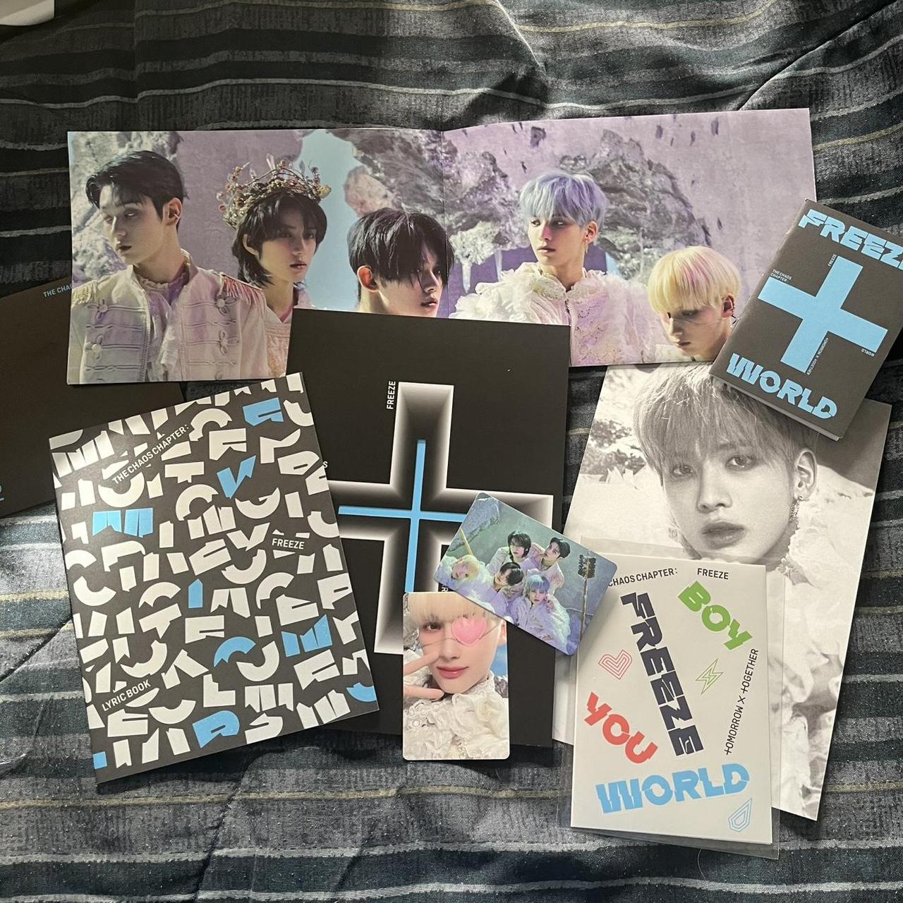 TXT The Chaos Chapter: Freeze album with photocards... - Depop