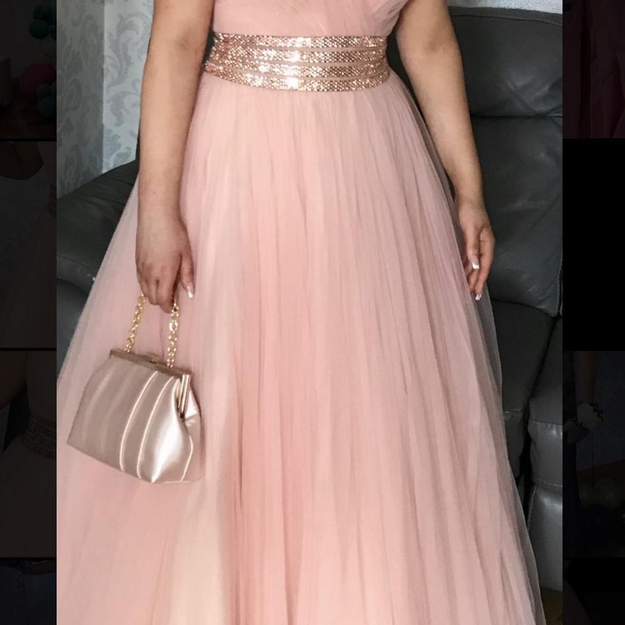 Blush pink formal/debs/prom dress Size 12 Originally... - Depop