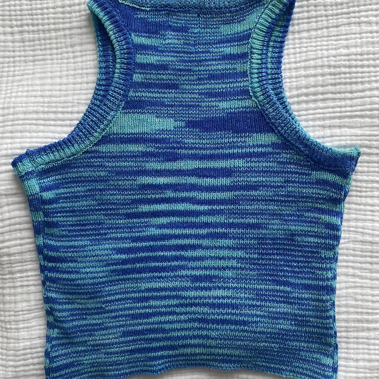 🍒princess polly🍒 blue stripe racer top super cute... - Depop