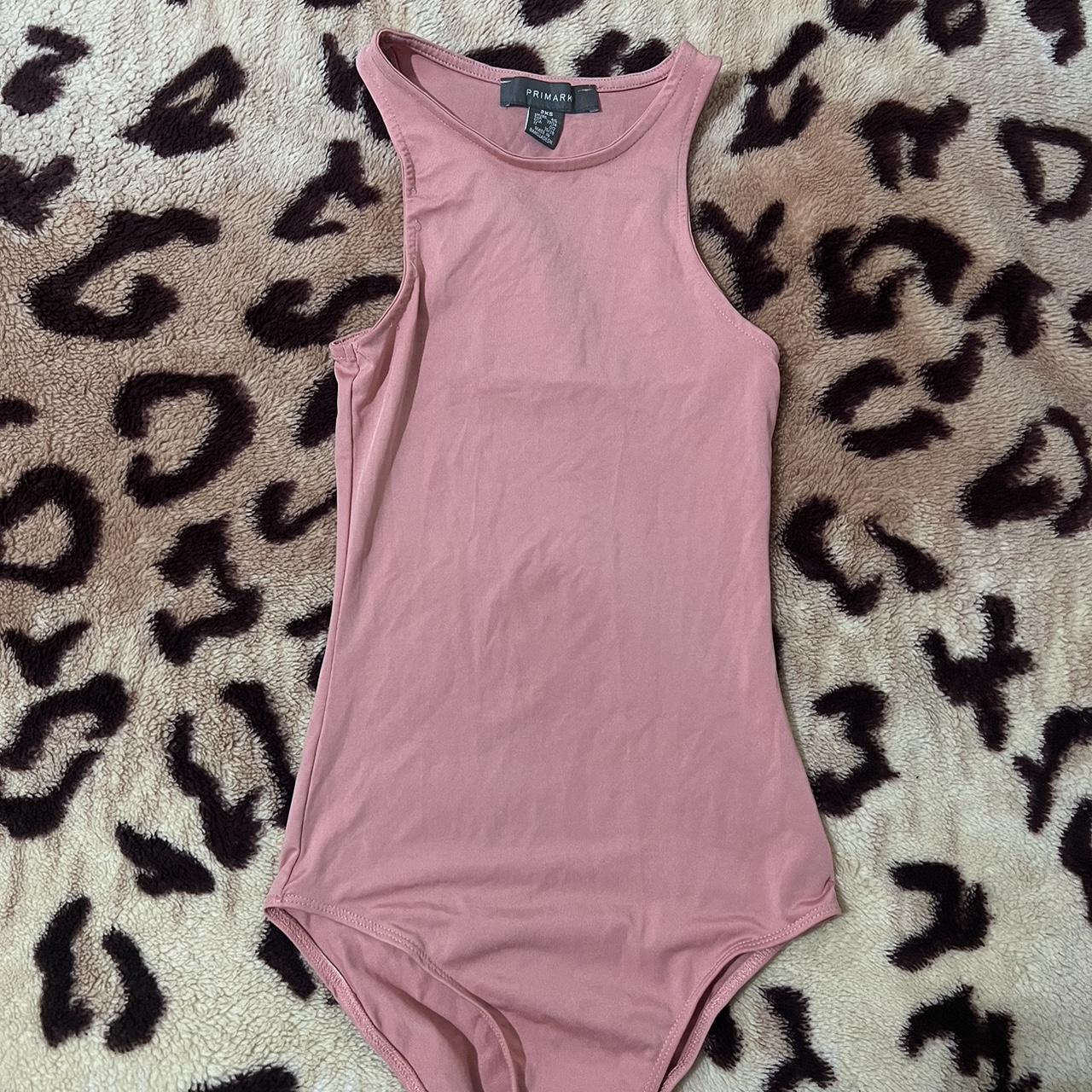 light pink/dusky pink bodysuit, would fit size... - Depop