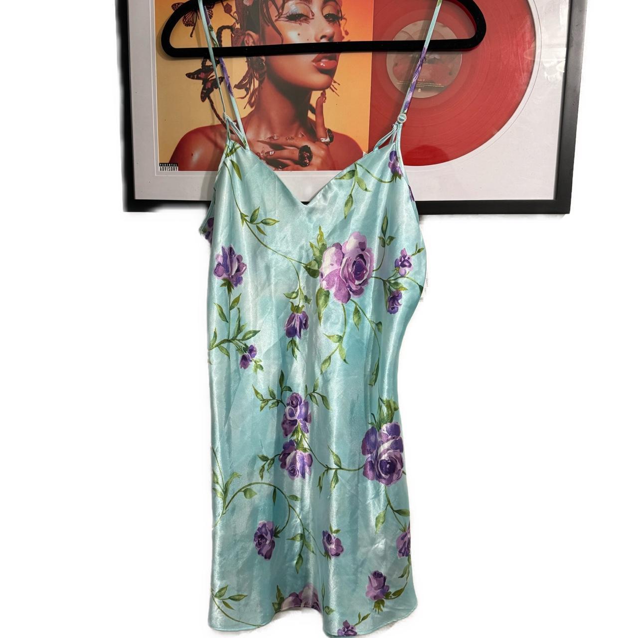 Vintage 80s LA intimates floral slip dress size medium - Depop