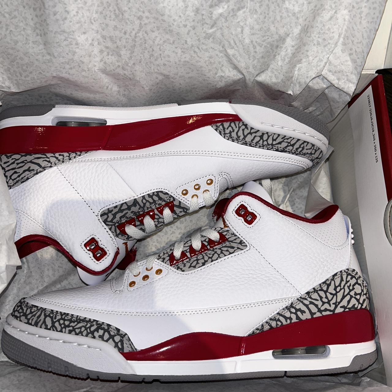 Jordan 3 Cardinal red Size UK10 Never worn before - Depop