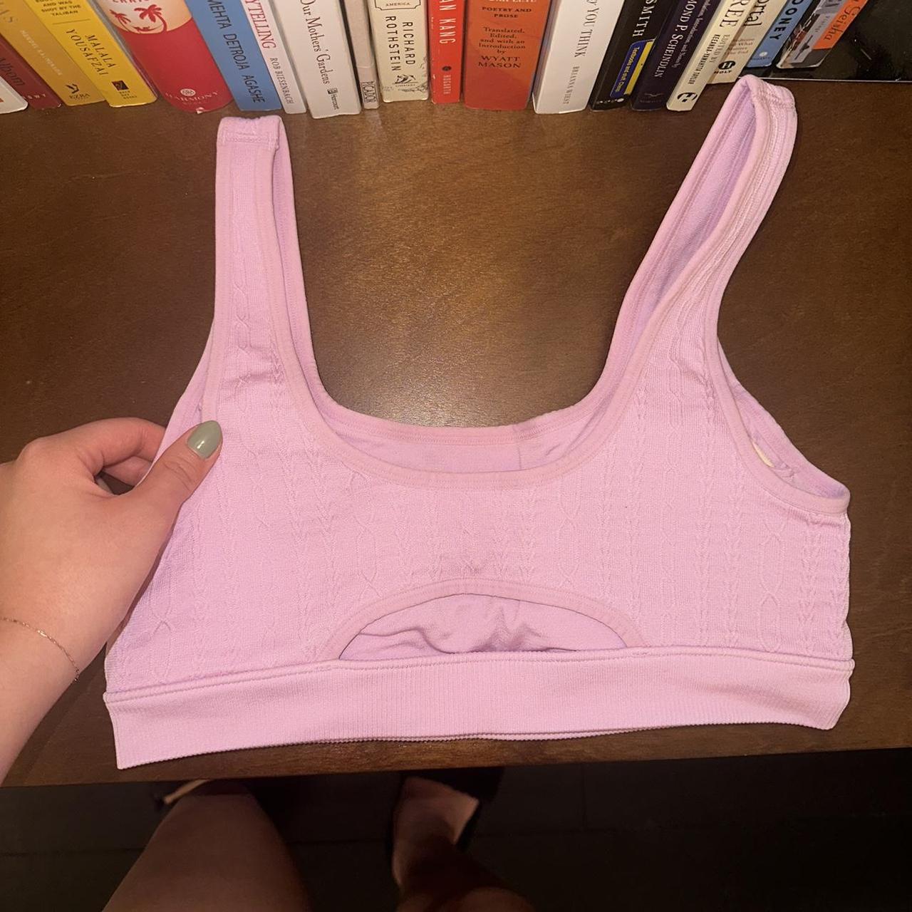 Alo Seamless Cable Knit bra Pink/ sugarpum pink... - Depop