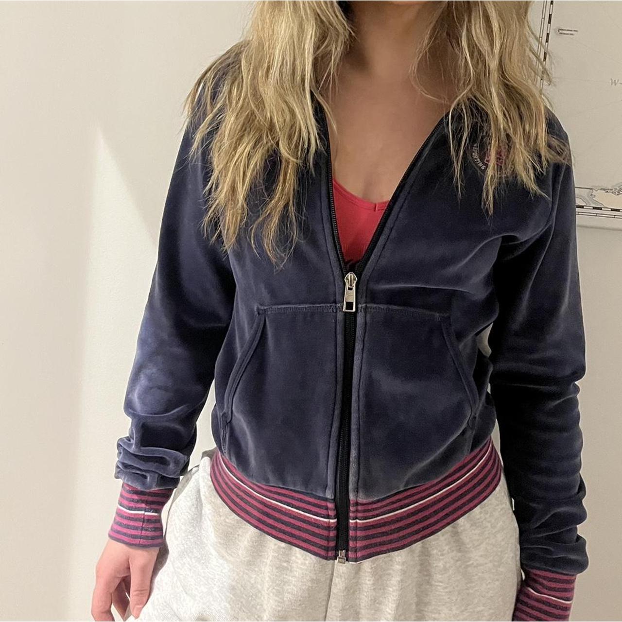 Vintage Nike Velour Zip up Jacket Size S-M Hardly... - Depop