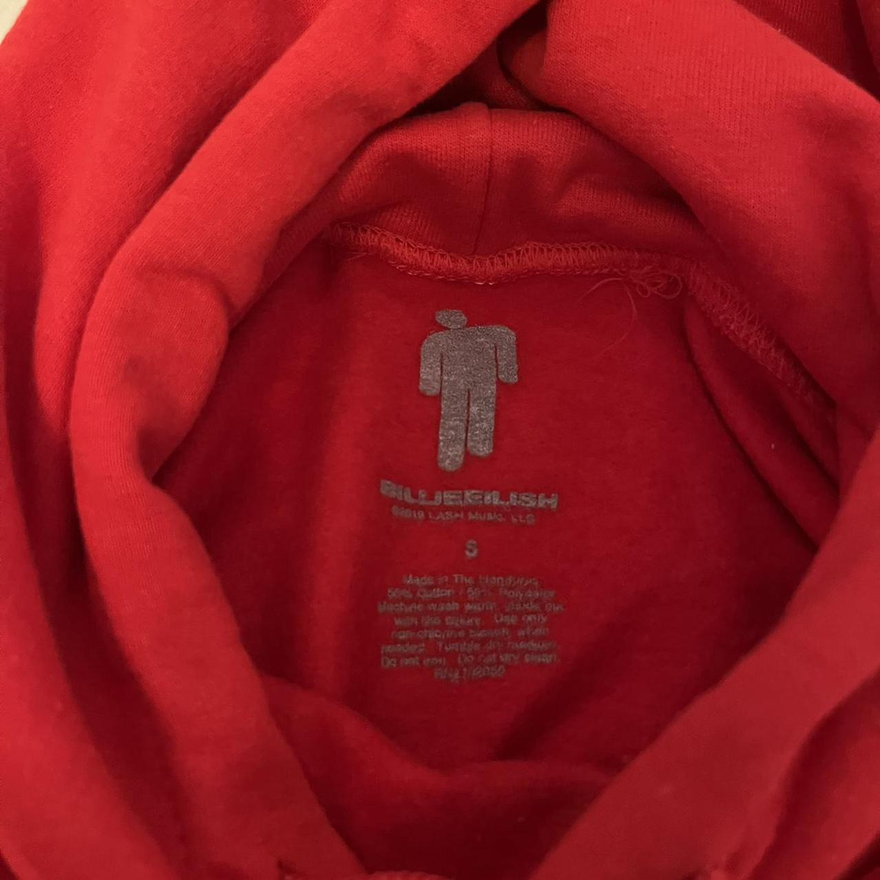 Billie Eilish Red Blosh Merch small stain on... - Depop