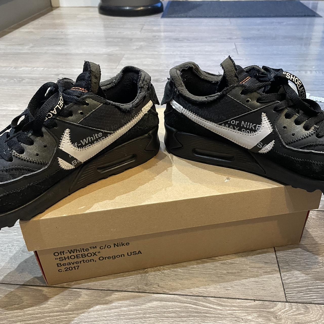 Off white air max 90 black 100% Authentic - bought... - Depop