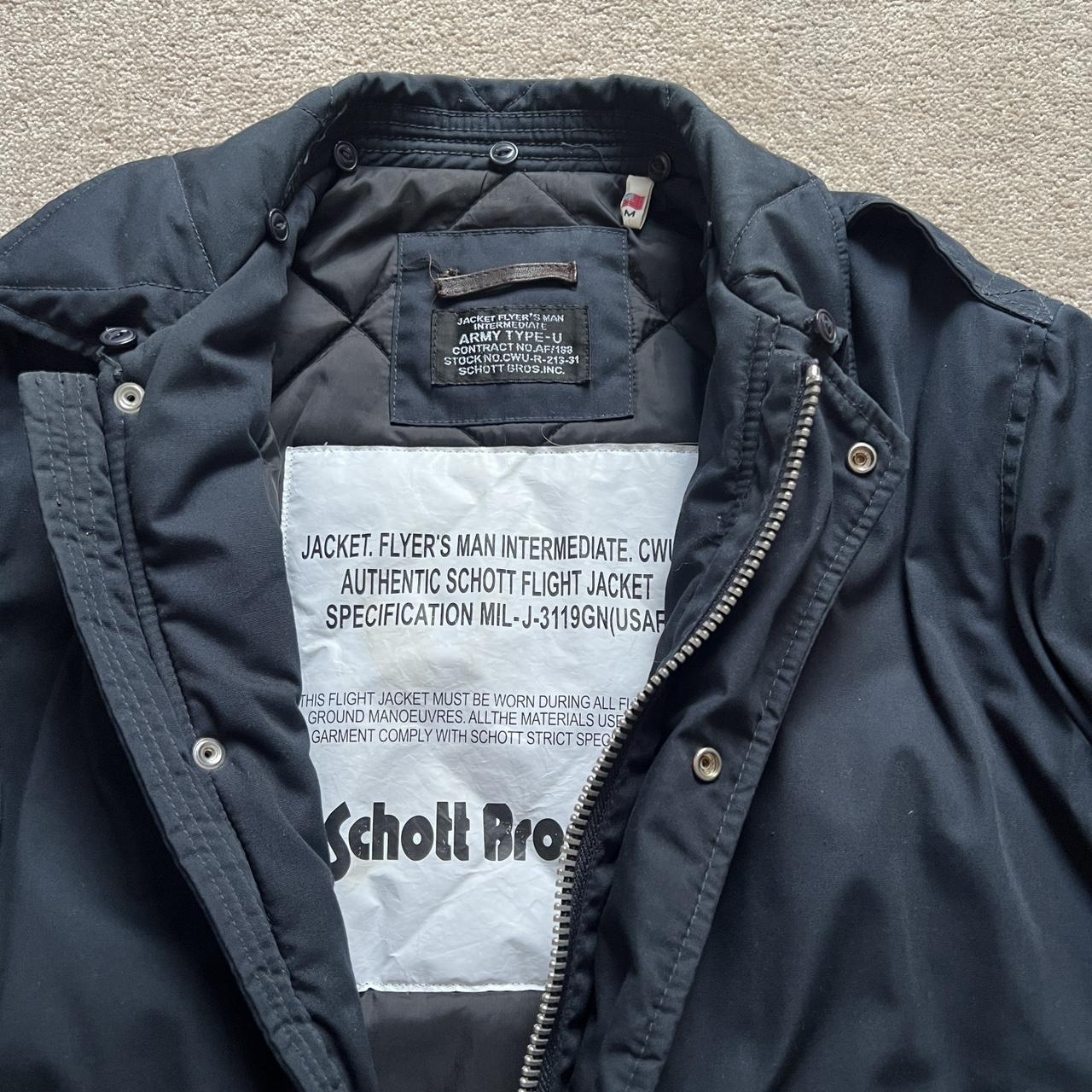 Schott NYC AIR Retro Flight Bomber Jacket Mens... - Depop