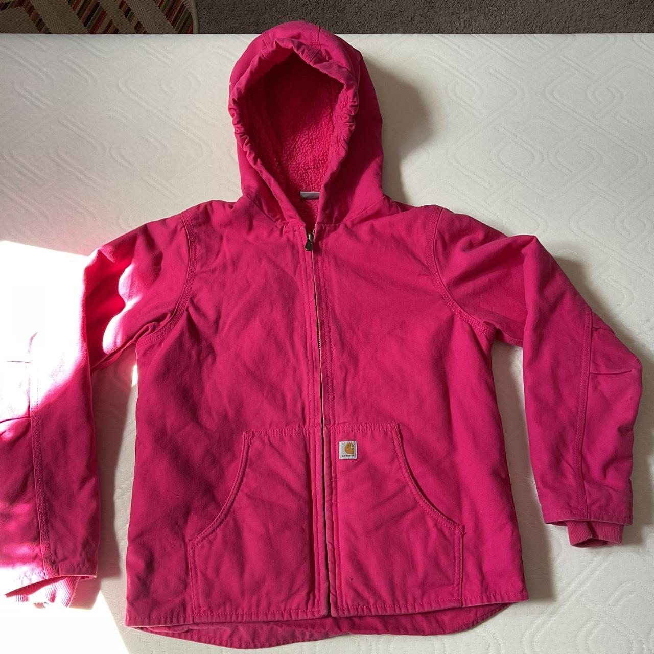 Pink Fleece Lined Carhartt Youth Size Medium 10 12 Depop