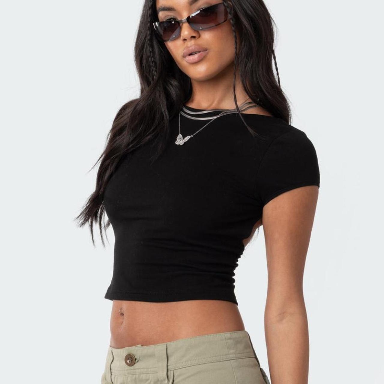 Edikted Women's Black Shirt | Depop