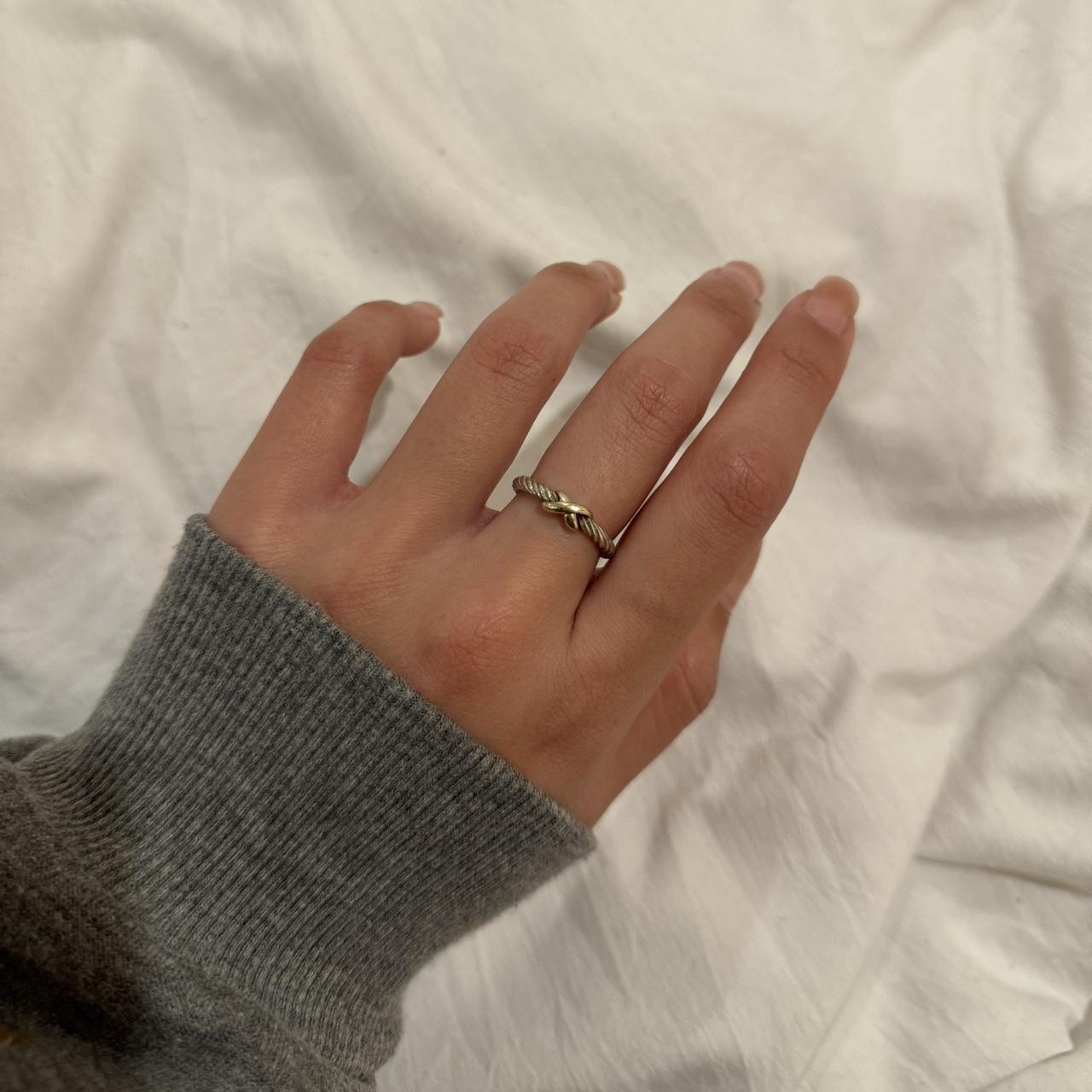 david yurman x crossover cable ring 925 sterling... - Depop
