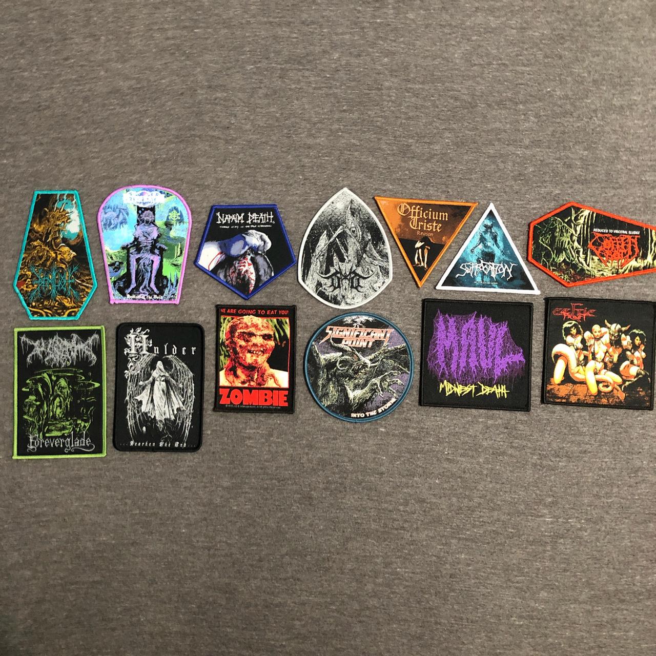 Metal Woven Patch Lot • Mainly Pull The Plugs, some... - Depop