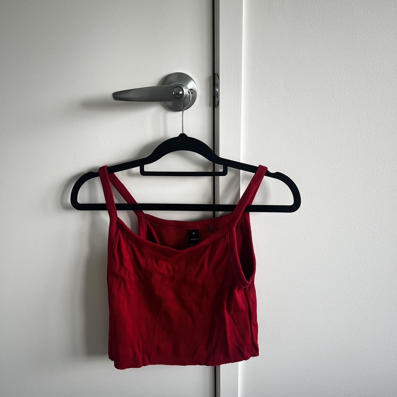 FACTORIE red crop top worn once in great condition... - Depop
