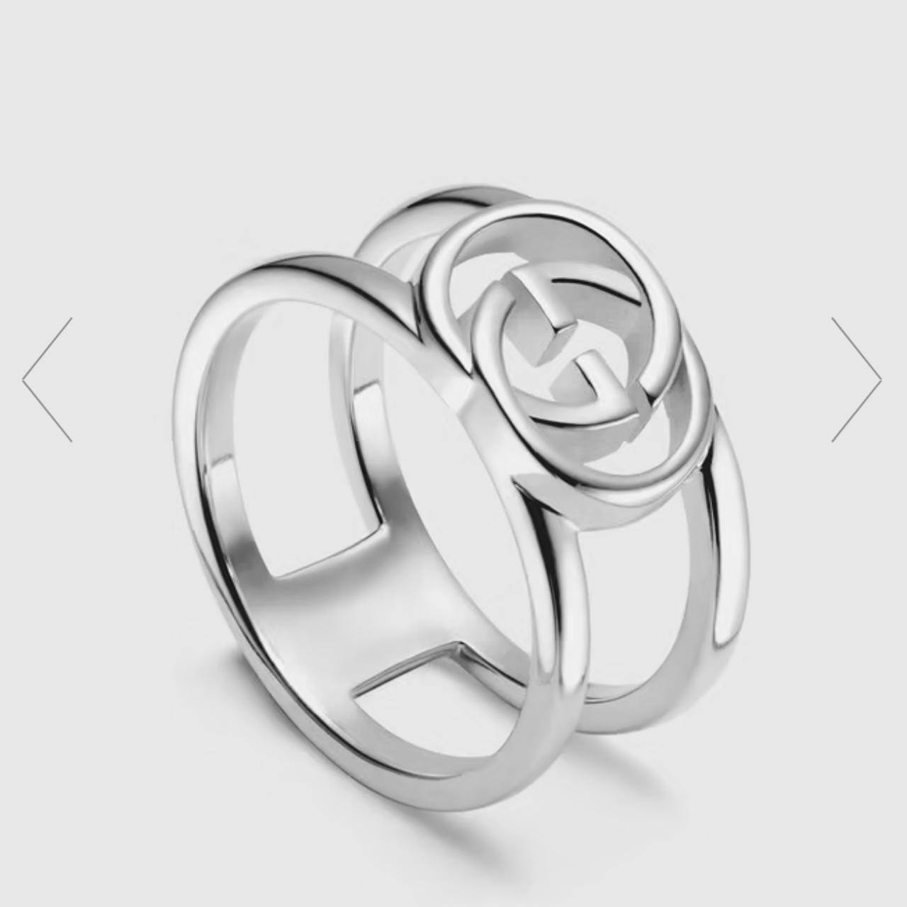 Authentic Gucci Wide interlocking G Ring Size 11 $200 - Depop