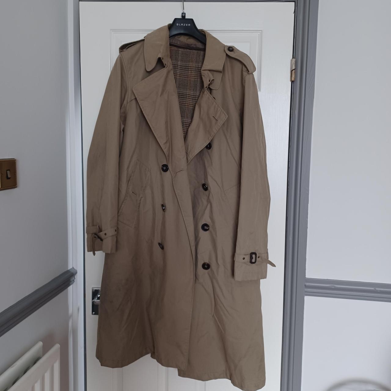 Vintage Trentch Coat Pit to pit: 26" Length:... - Depop