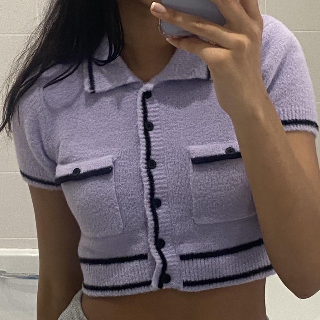 purple button up top urban outfitters size xs £12 - Depop