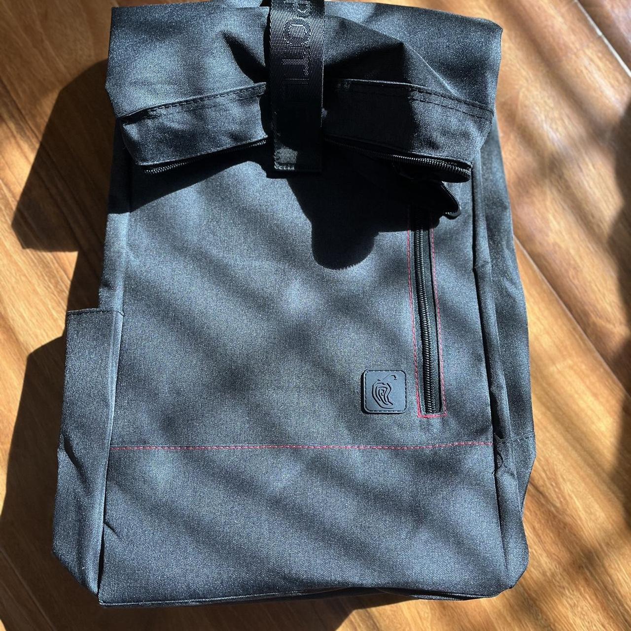large black chipotle backpack has lots of storage... - Depop