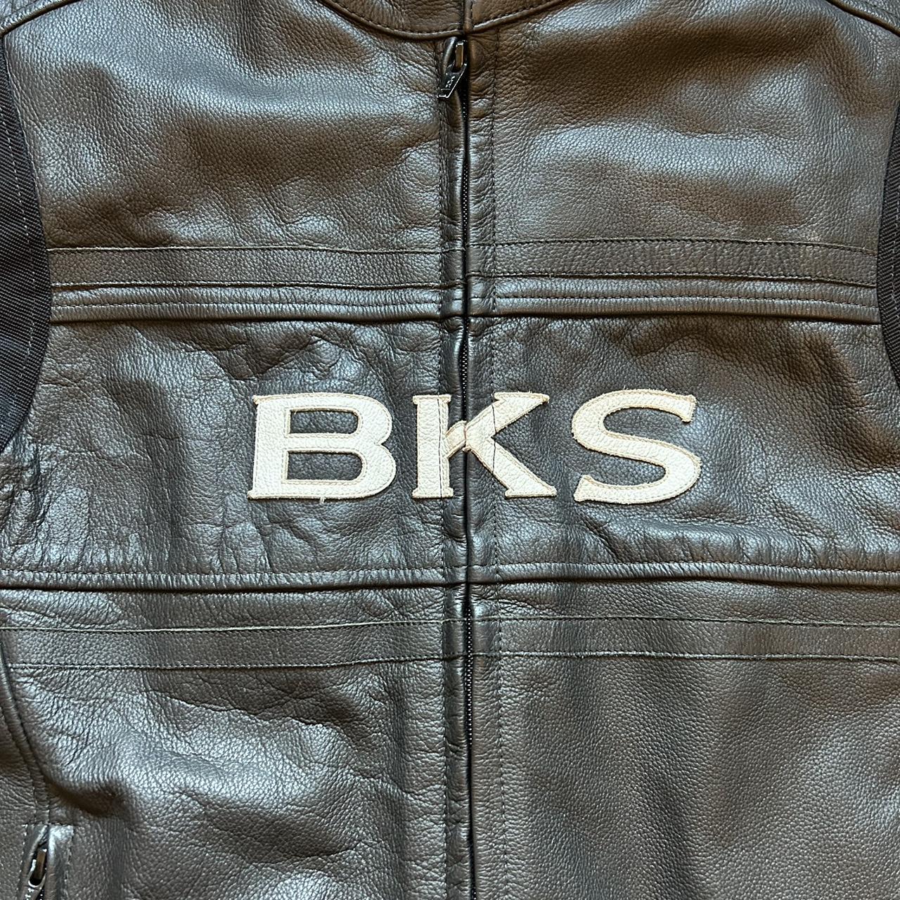 Vintage Black Leather Biker Jacket BKS Gorgeous... - Depop