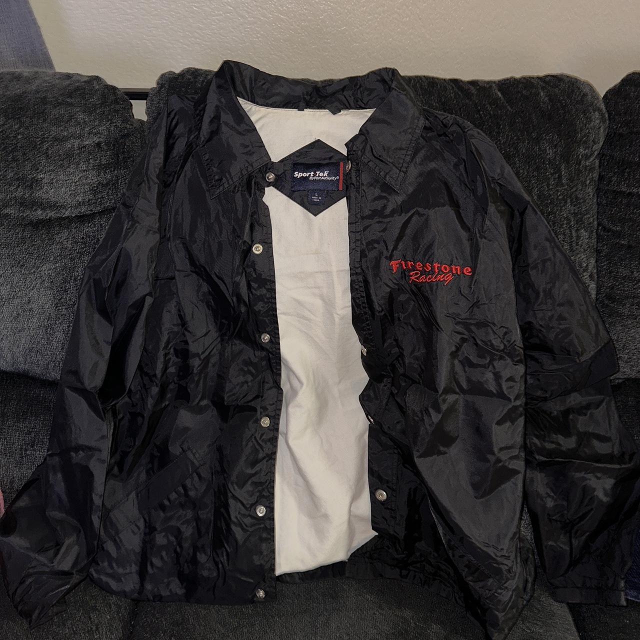 Black windbreaker “Firestone Racing” Brand is Port... - Depop