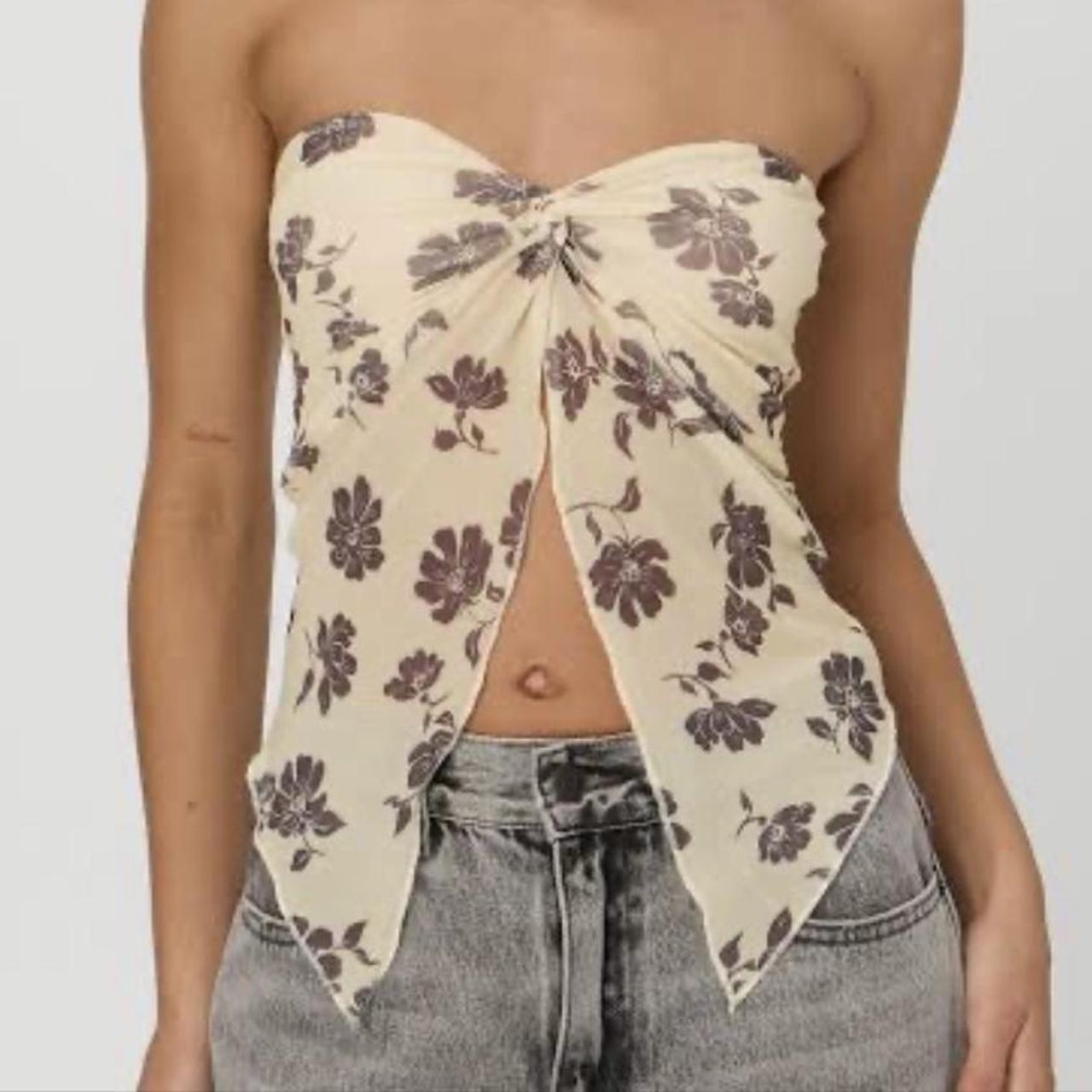 glassons twist mesh top • never worn • new... - Depop