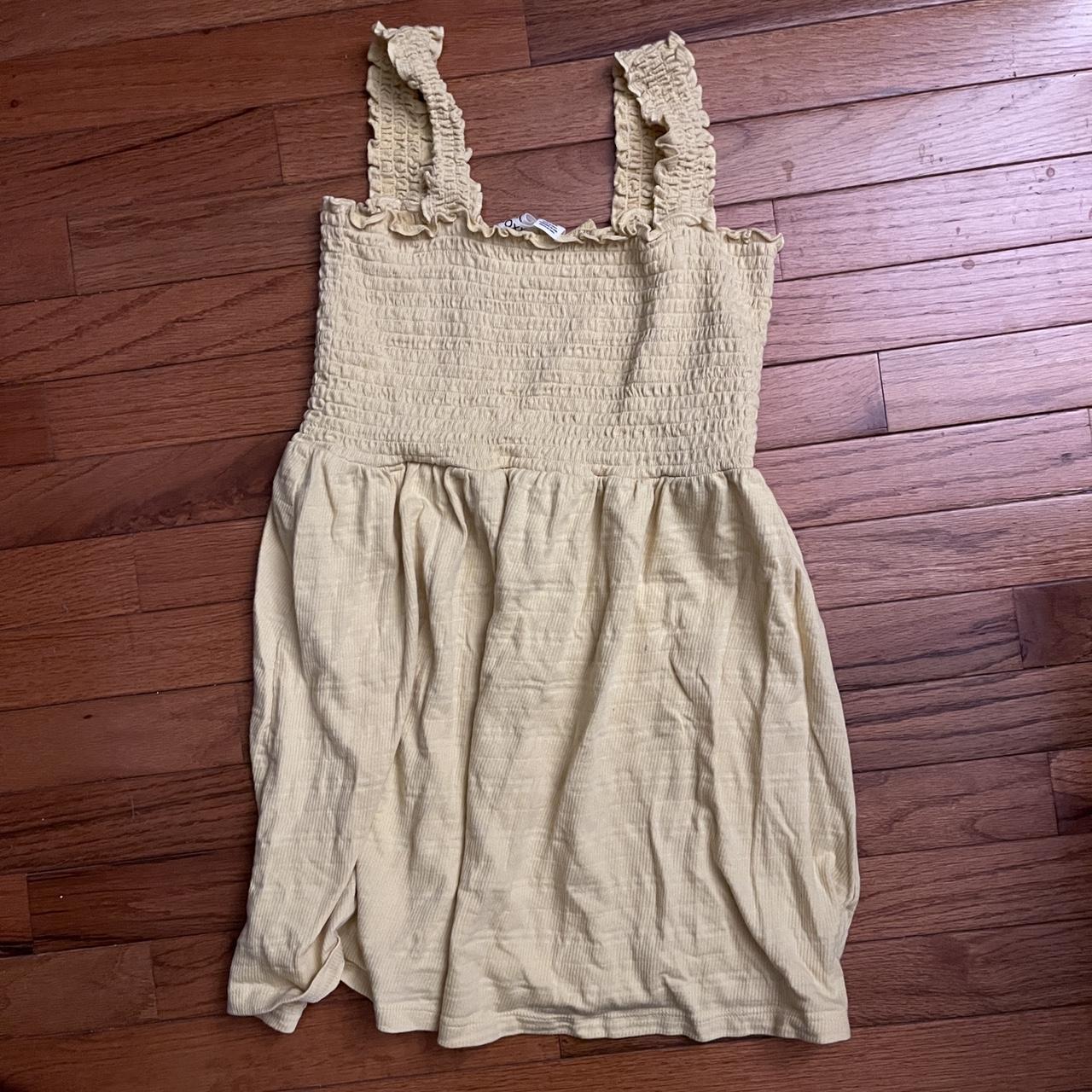 Light yellow Roxy swim cover up, medium, never worn! - Depop