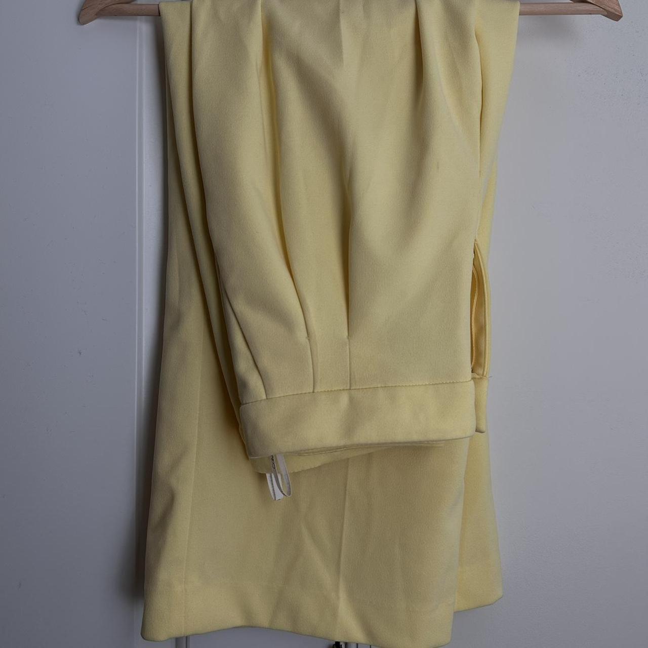 Light yellow wide legs pants. - Depop